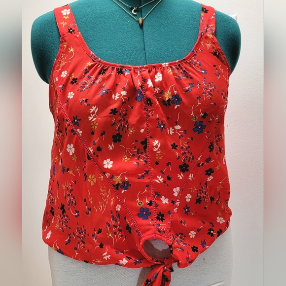 Sienna Sky | Tops | Sienna Sky Size Medium Semi Sheer Fabric Tank Top ...